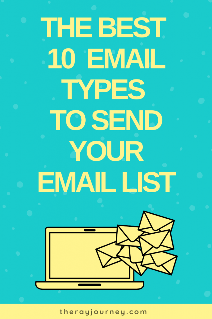 The Best 10 Email Types To Send Your Email List Subscribers – The Ray ...